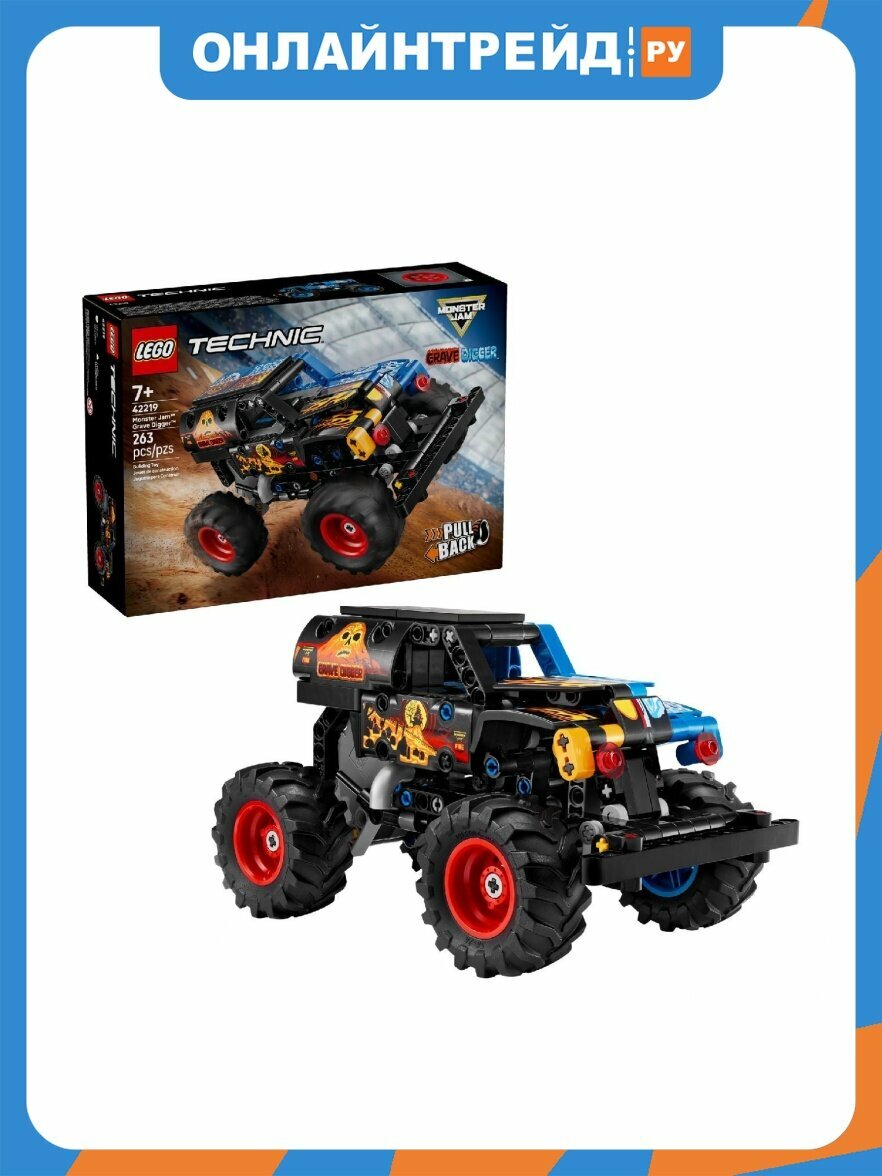 Конструктор Lego Technic 42219 Monster Jam™ Grave Digger™ Огонь и лед