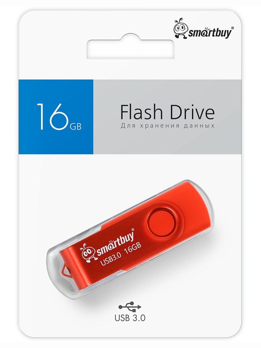 USB флешка Smartbuy 16Gb Twist red USB 3.0