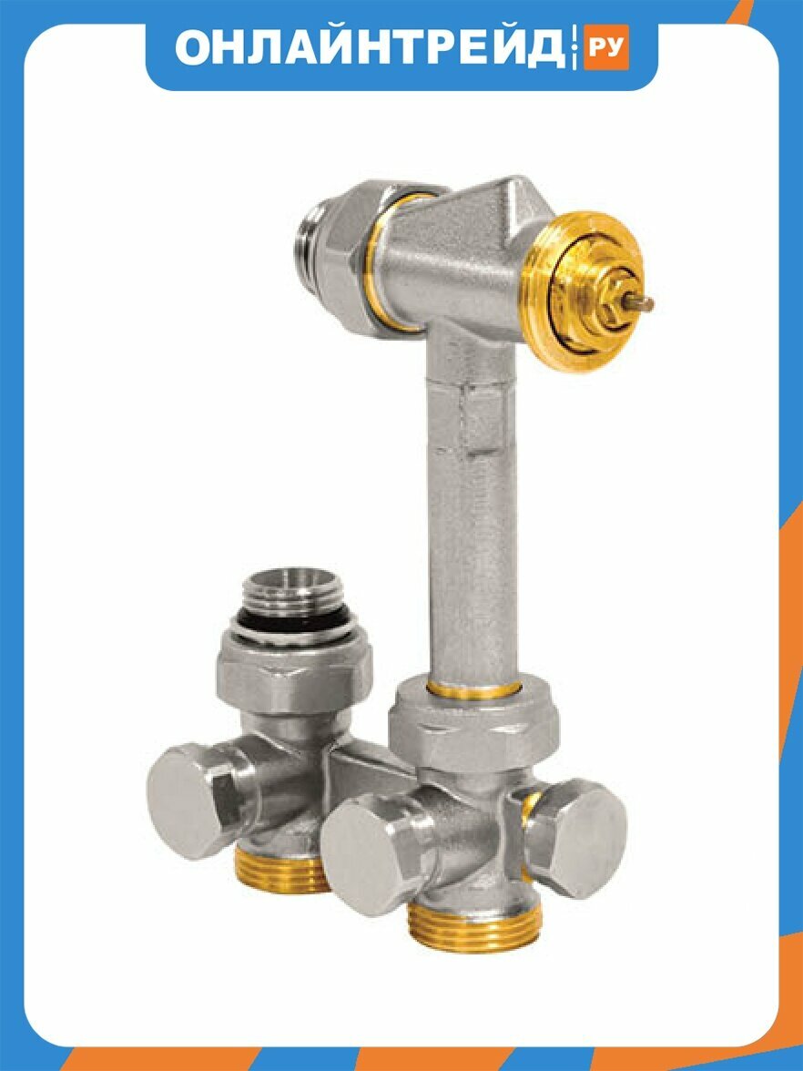 Клапан Jaga 1/2" x 3/4" Eurocone, термостатический прямой H-образный