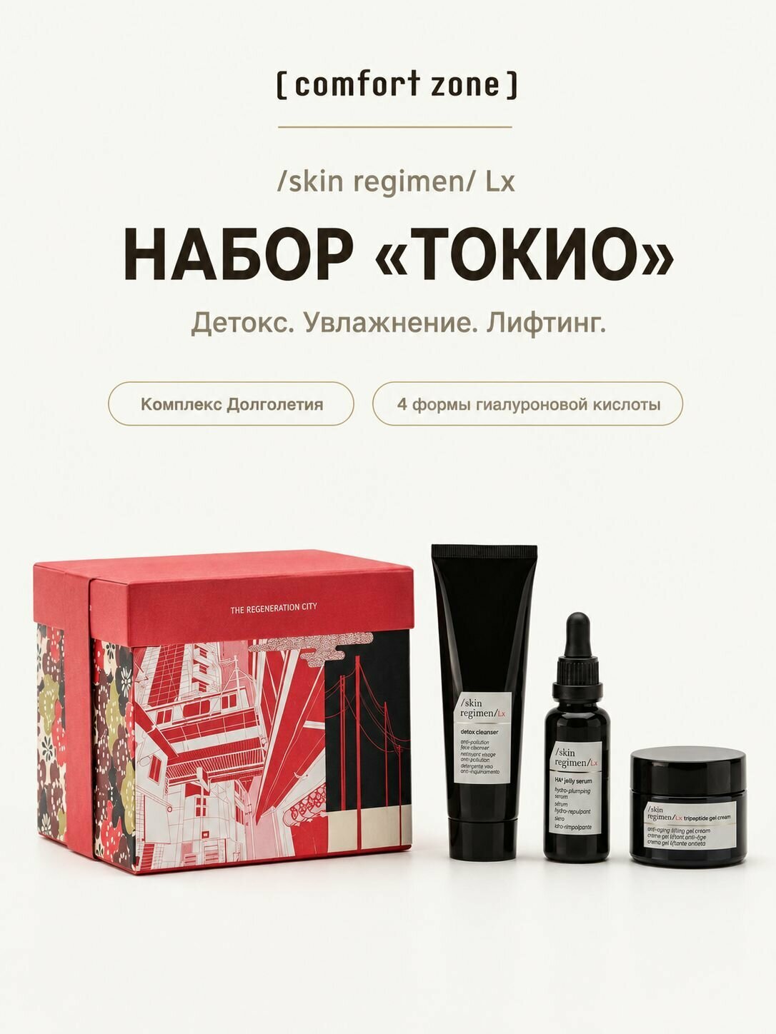 Подарочный набор косметики для лица "город возрождения - токио", skin regimen