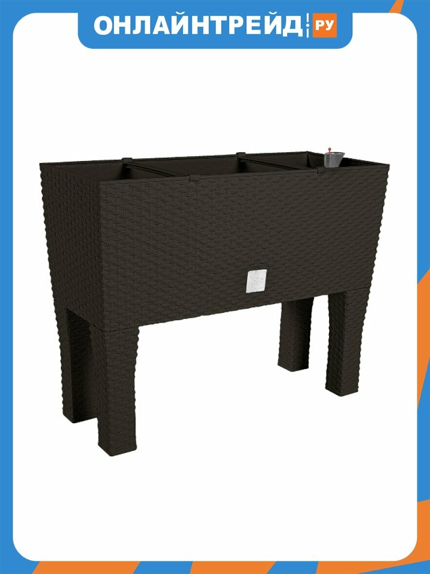 Кашпо с системой полива Prosperplast RATO CASE HIGH DRTC800H-440U венге 2 предмета 72л