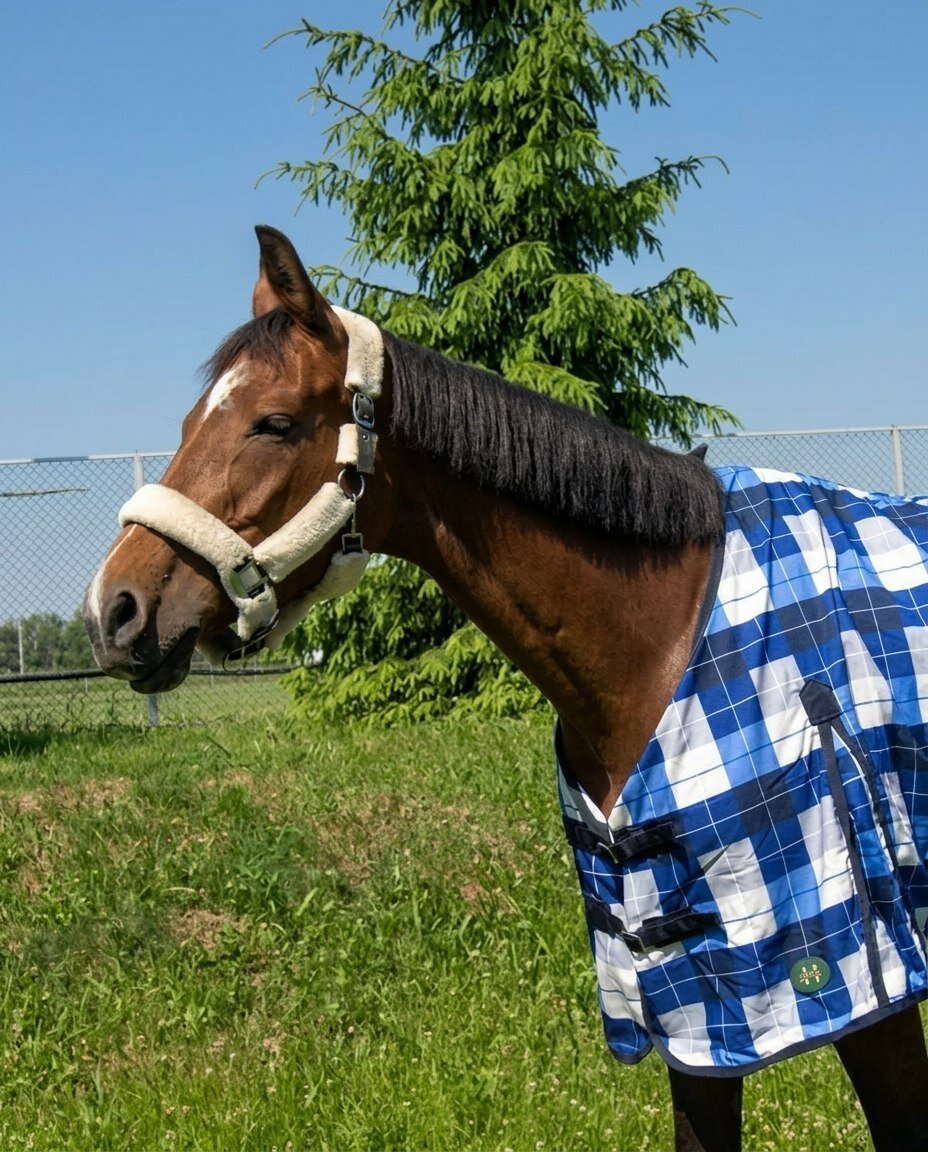 Хлопковая попона Тартан HorsePlanet