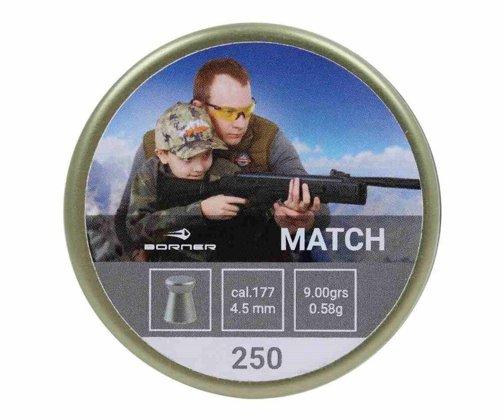 Пуля пневм. Borner " Match", 4,5 (250 шт.) 0,58гр.