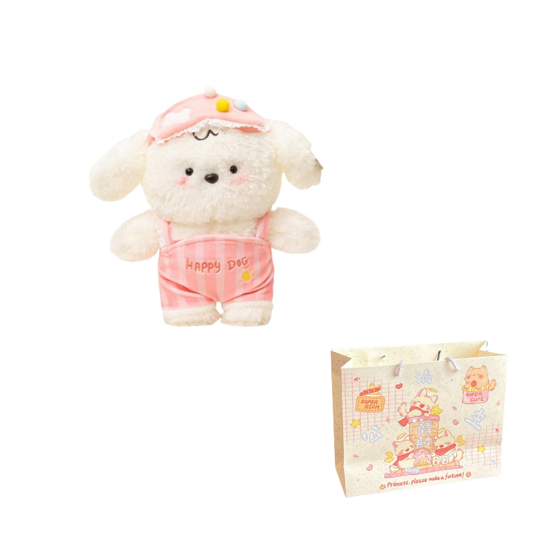 Плюшевая кукла унисекс Mise Счастливого щенка, 35CM EU, Happiness Puppy (Pink)