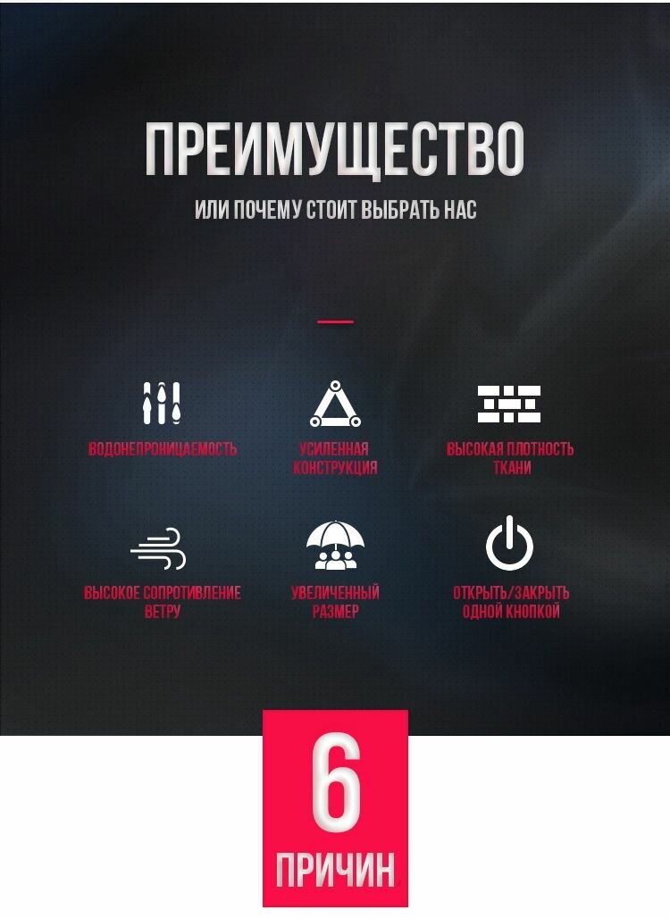 Зонт IBRICO, черный — фото 1