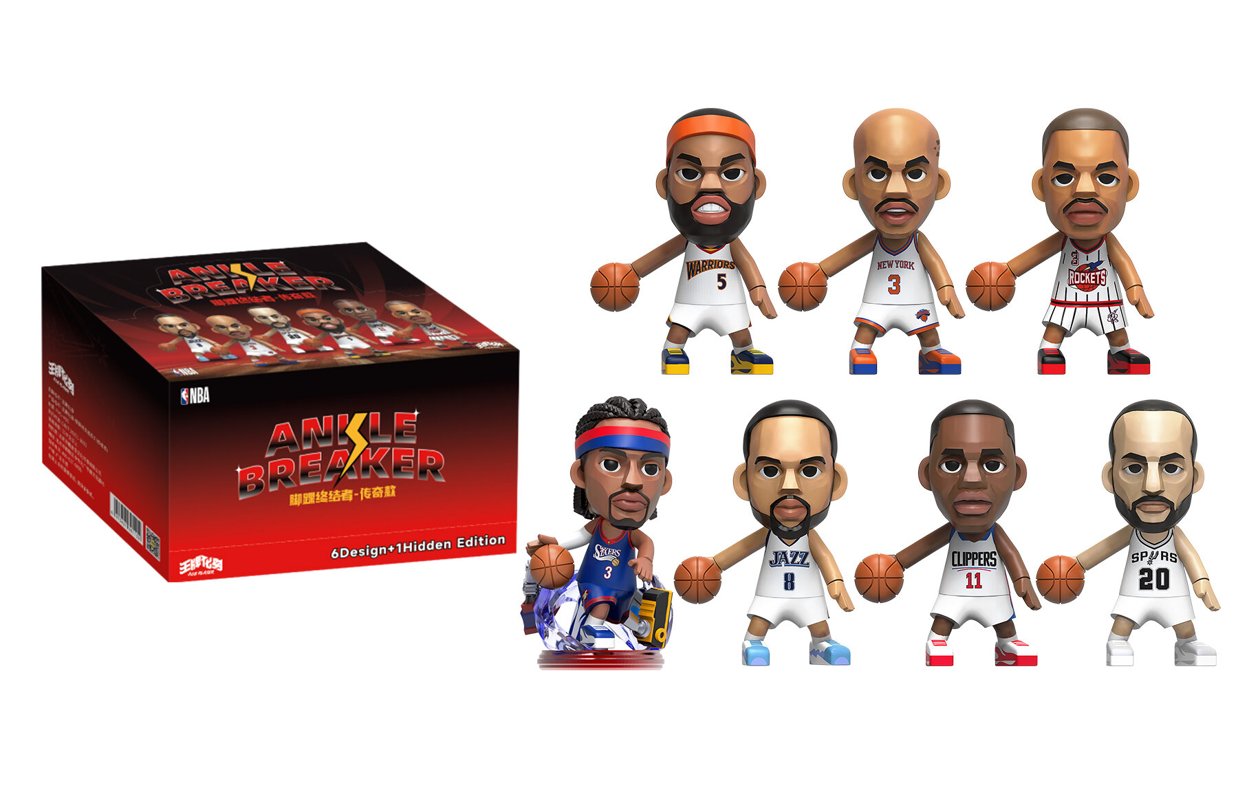 Набор фигурок унисекс AcePlayer x NBA Ankle Terminator Collection, Full Box 6 шт.