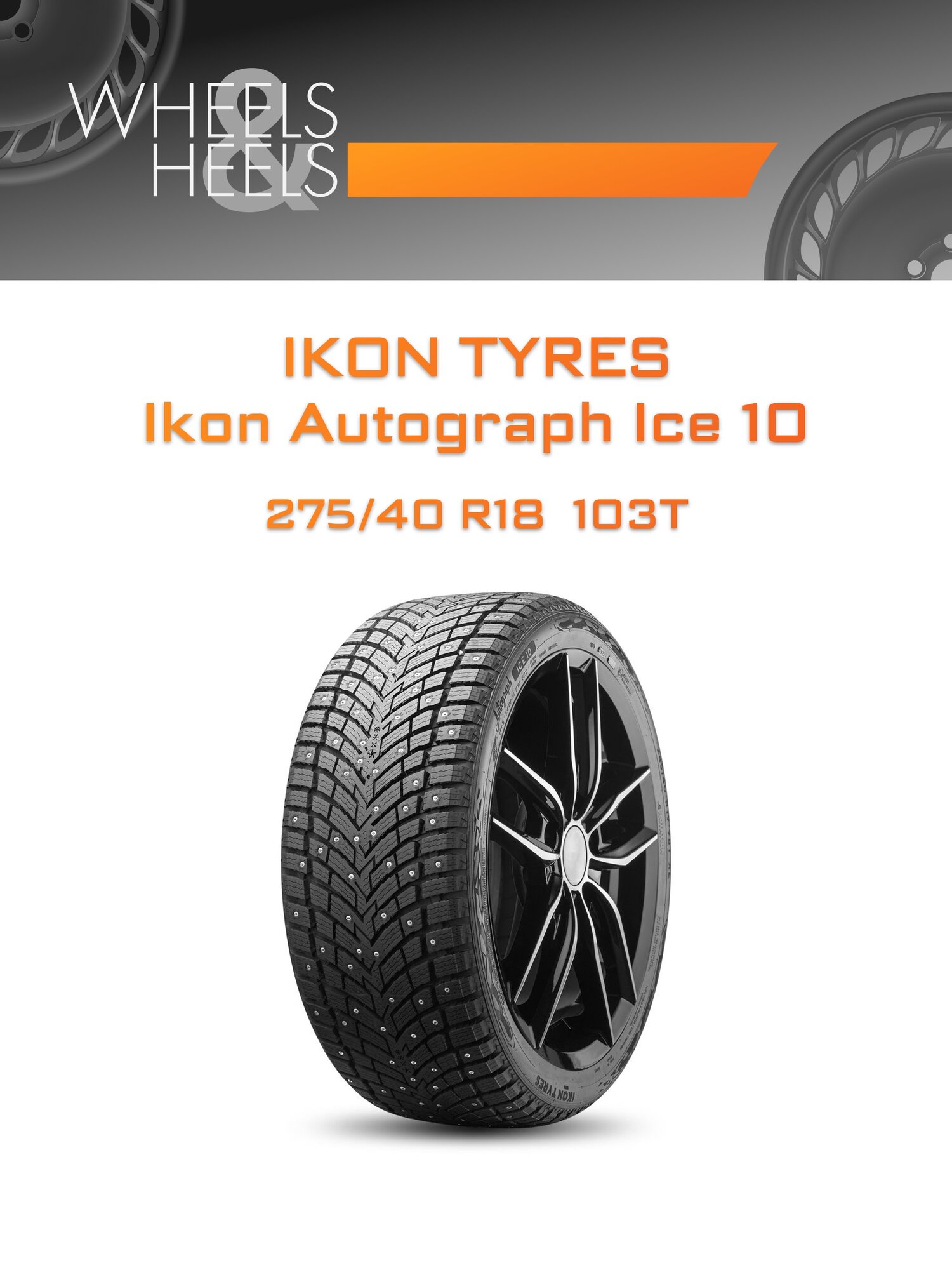 Шина автомобильная Ikon Tyres Ikon Autograph Ice 10 275/40 R18 103T XL WINTER Ш, зимняя, универсальная
