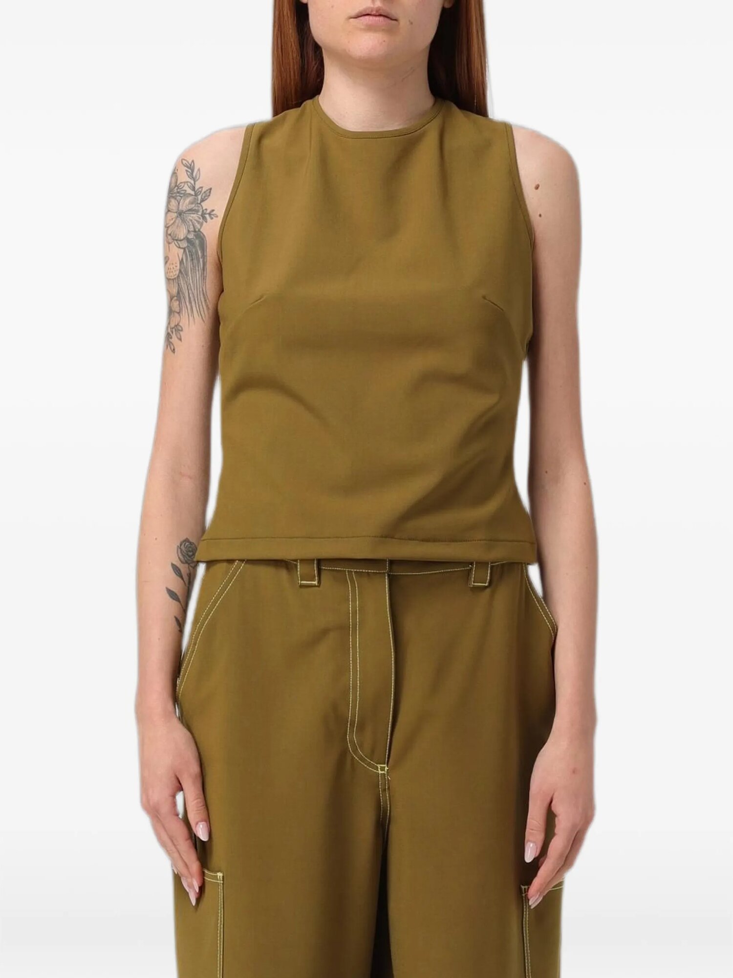 Топ Cut-out backless top