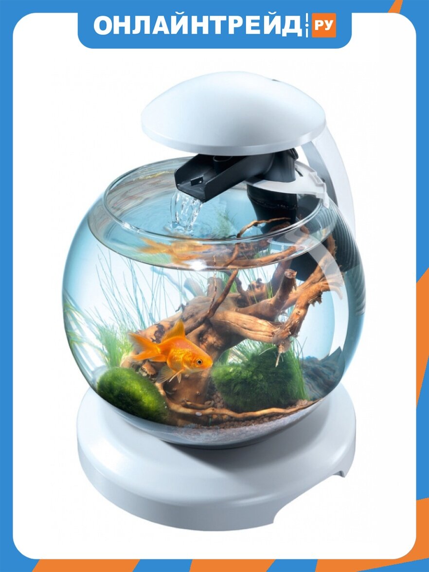 Аквариум Tetra Cascade Globe 6.8 литров, 27,9 диаметр, белый