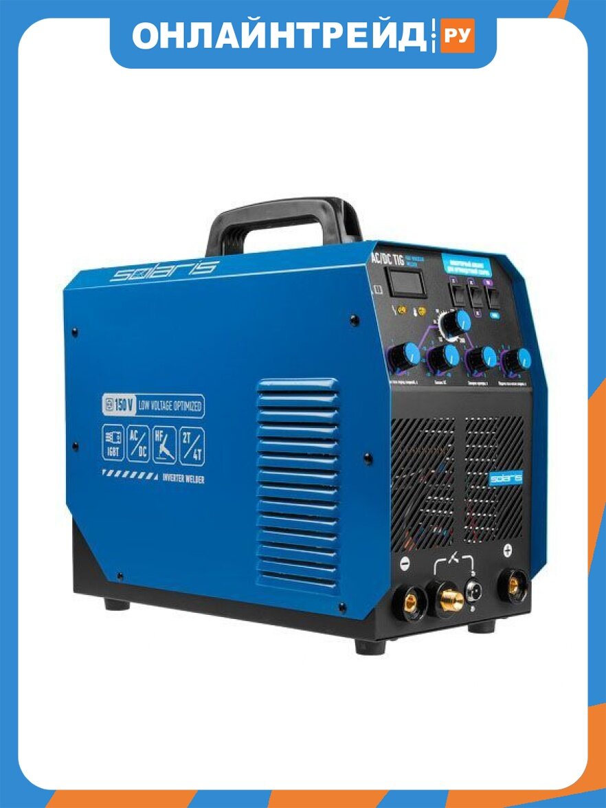 Solaris Инверторный аппарат для аргонодуговой сварки TIG-220 AC/DC (AC/DC TIG, HF, MMA, 200 A, 150 В-240 В) (TIG-220ACDC)