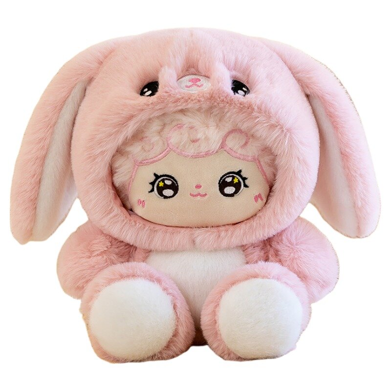 Плюшевая кукла-трансформер унисекс DUOMIAOYOU Молочная пена, Bunny Baby, 23CM EU