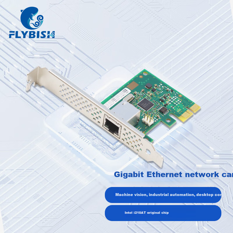 FLYBISH I210 Чип PCIe X1 Гигабитная Сетевая Карта Однопортовый Проводной Адаптер для Предприятий и Настольных