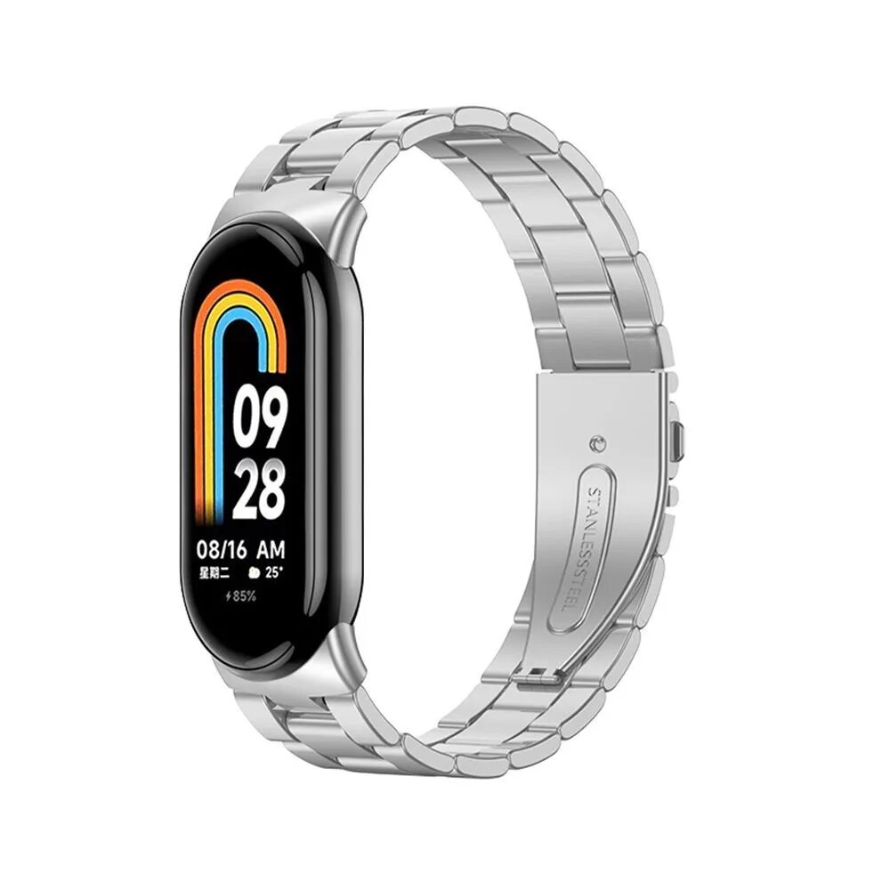 Металлический ремешок для Xiaomi Bracelet 8 Браслет из нержавеющей стали Сменный браслет