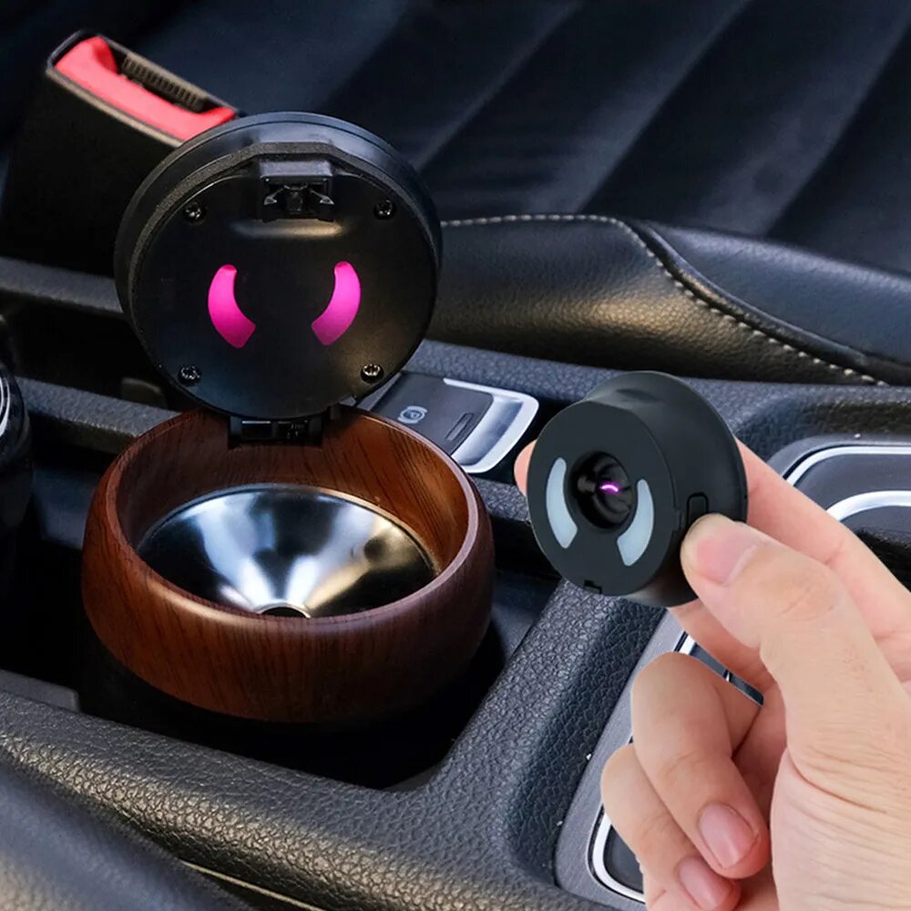 Съемная автомобильная пепельница из нержавеющей стали с подсветкой для авто