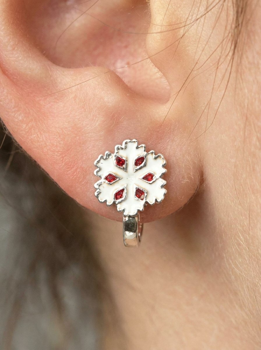 Серьги, серебро, 925 проба, родирование