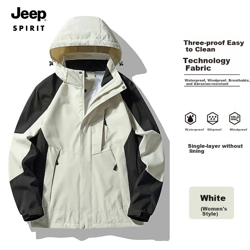 JEEP SPIRIT Универсальная ветровка для мужчин и женщин на весну и осень Размер：5XL (Рекомендуется для 190-210