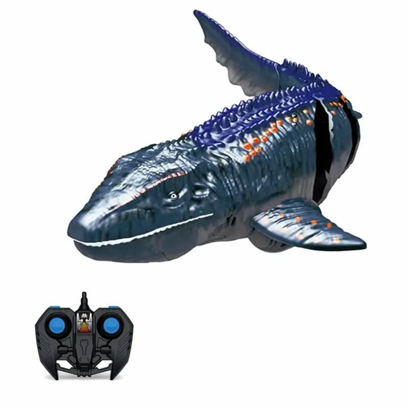 Эксклюзивная модель D03BLUE от CS Toys синий водоплавающий Мозазавр на радиоуправлении, комплектуемый встроенным аккумулятором.