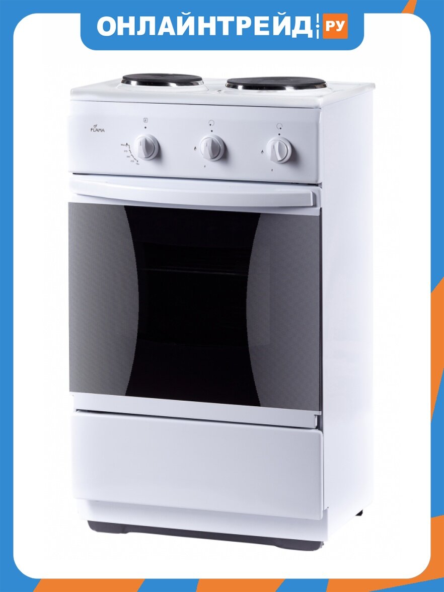 Электрическая плита Flama СE 3201 W ( 2-х комф)