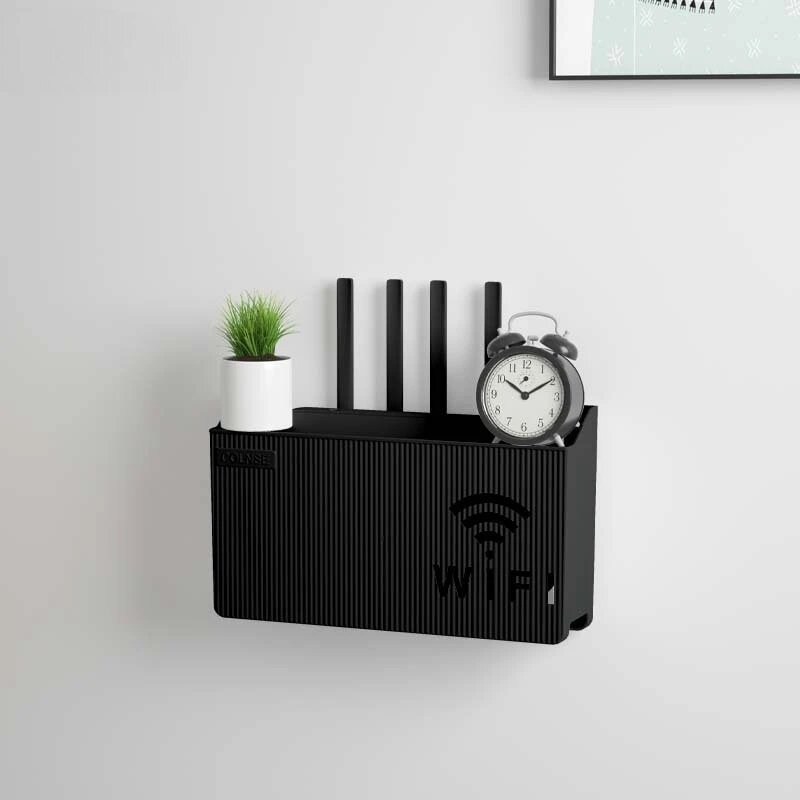 Настенный органайзер для роутера черный WiFi