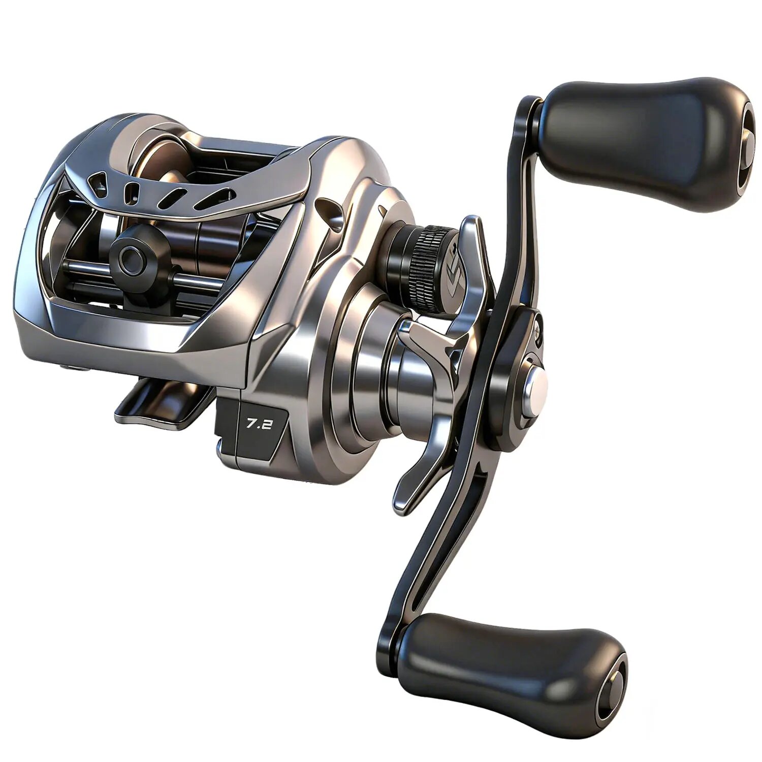 Катушка Sougayilang SSX-DC черная 7.2:1 4+1BB DC Silvery Left