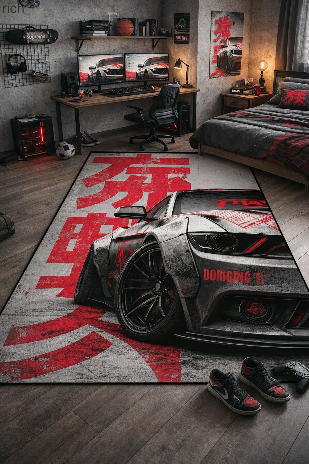 Ковер безворсовый цифровая печать 300x80 см