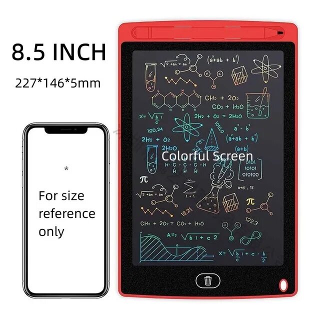 Пластиковый планшет для рисования для детей colorful red