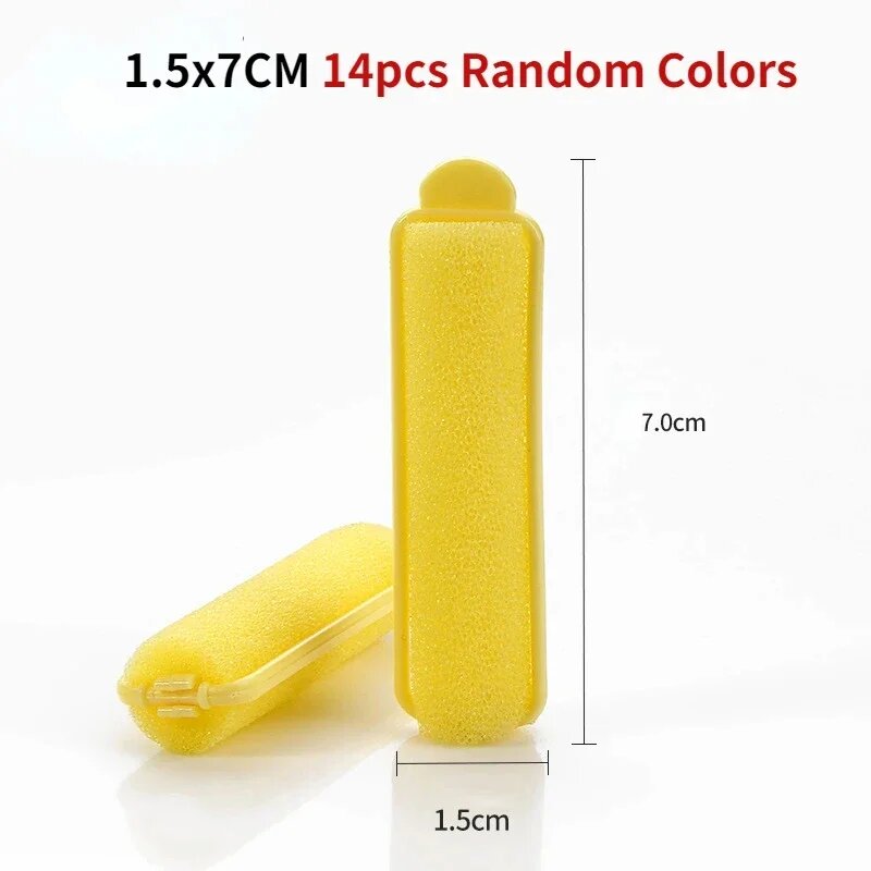Профессиональные мягкие бигуди для мокрых волос 14Pcs 1.5cm Random