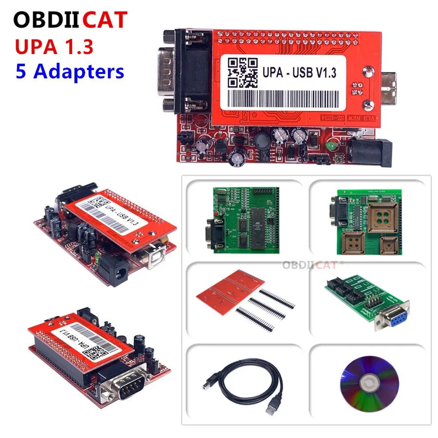 USB-адаптер UPA V1.3 С Диагностическим Инструментом EEPROM UPA 1.3 5 adapters