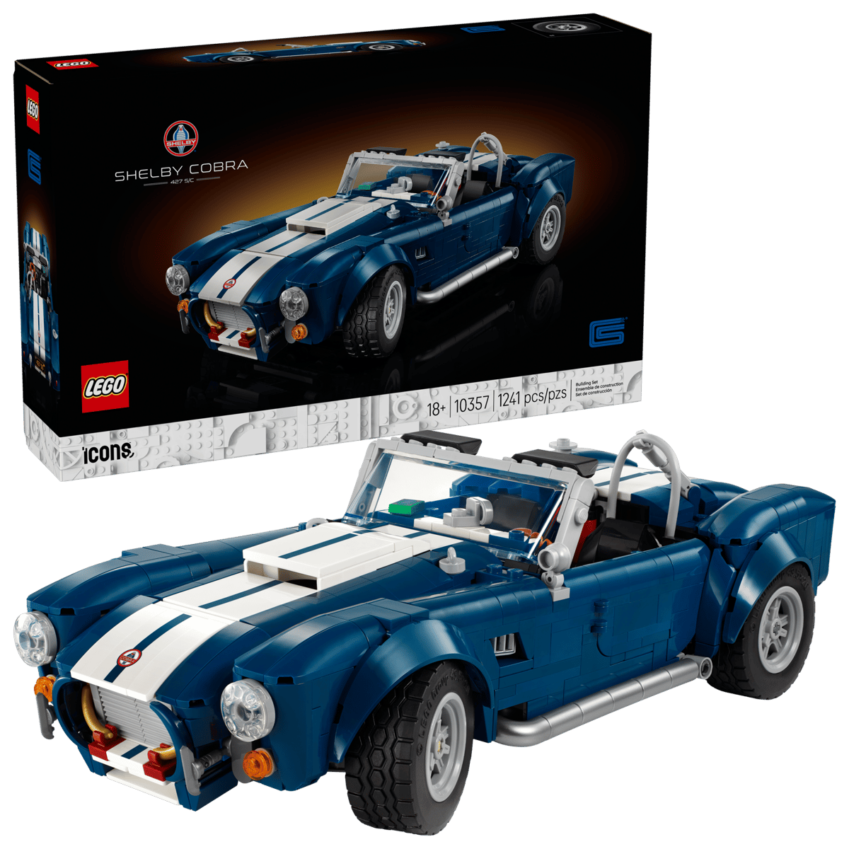 Конструктор LEGO Icons 10357 Автомобиль Shelby Cobra 427 S/C, 1241 дет.