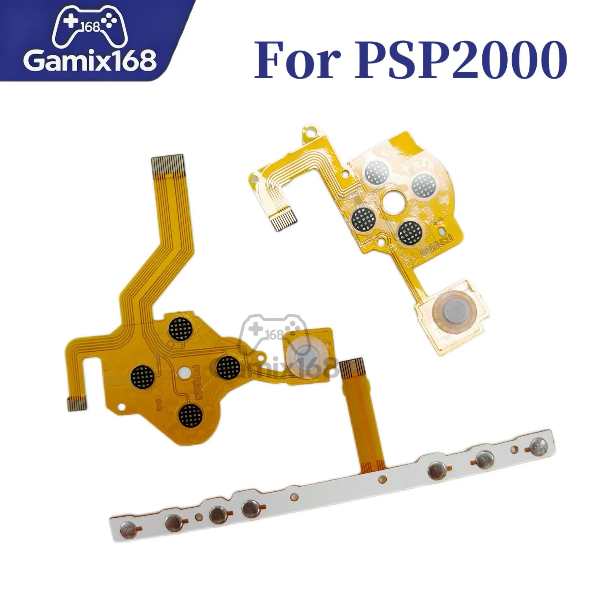 Проводной кабель кнопок для PSP 1000/2000/3000 Желтый, 1PCS, For PSP 2K LR Volume