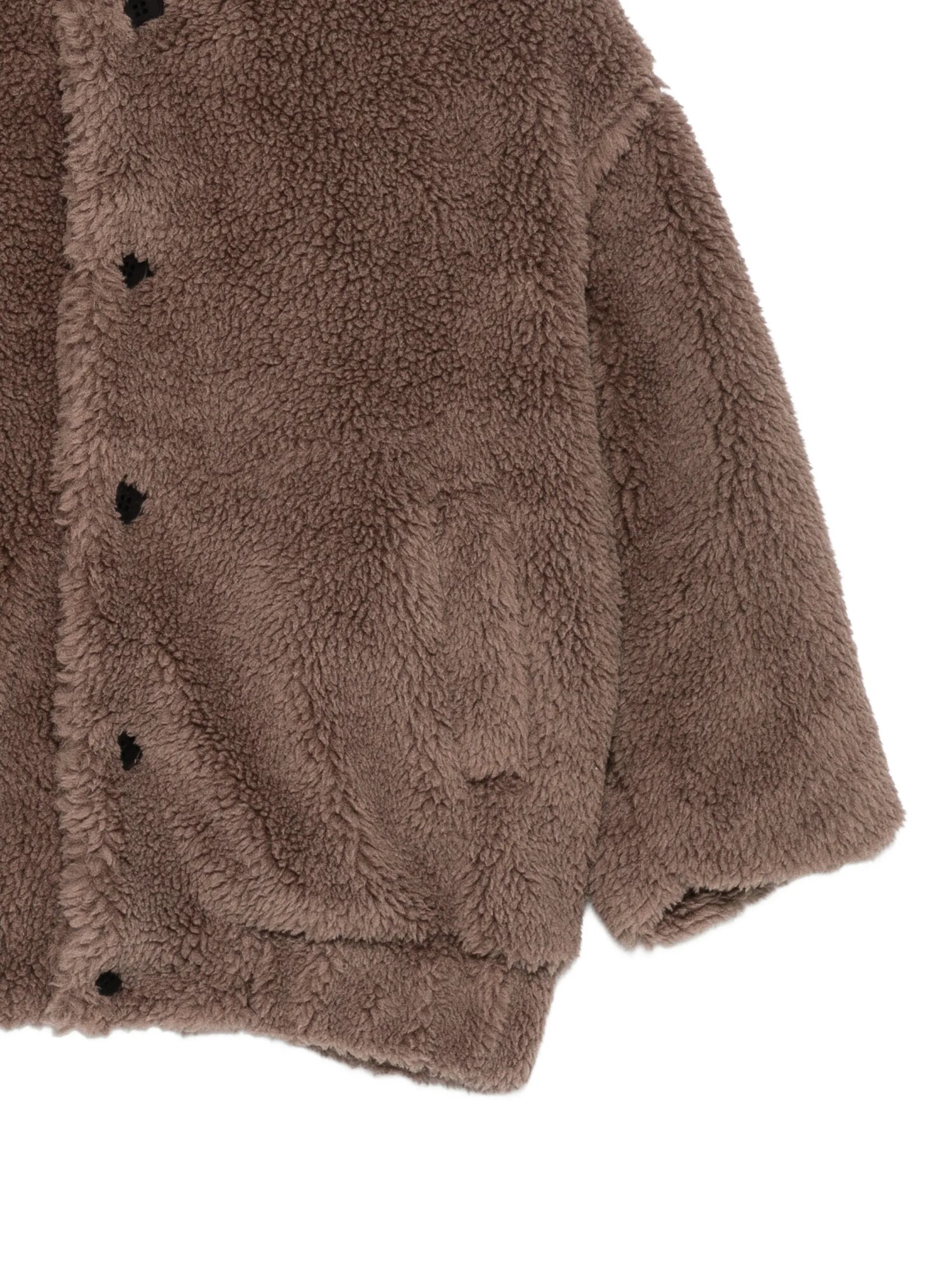Куртка DOUUOD Kids Teddy-texture press-stud jacket, размер 14 лет, коричневый/серый/оранжевый — фото 1