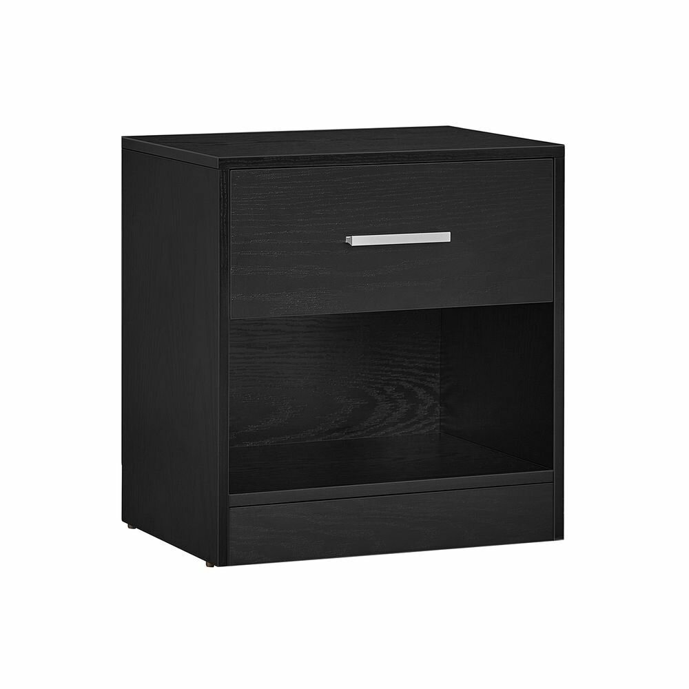 Прикроватная тумбочка VASAGLE с ящиком 28 x 39 x 41 см, цвет черный, LET619T56