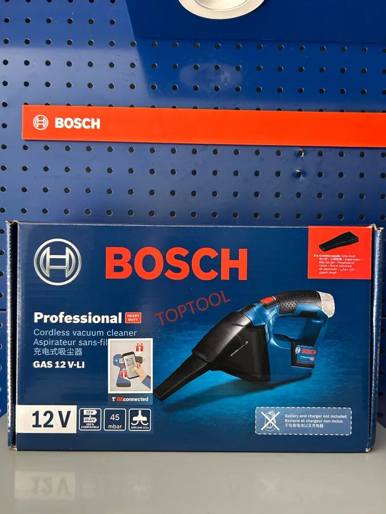 Беспроводной автомобильный пылесос Bosch GAS 12V-LI, питание от литиевой батареи 12 В, аккумулятор и зарядное устройство в комплект не входят-1
