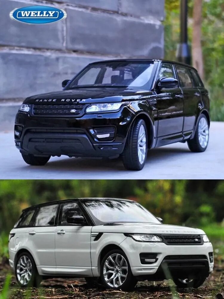 Welly Коллекционная модель спортивного легкосплавного автомобиля Range Rover Sport в масштабе 1: 24 белое