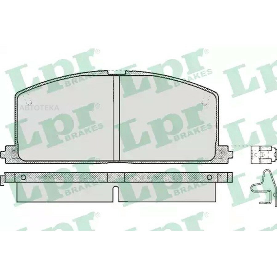 Колодки тормозные TOYOTA CAMRY/CARINA/COROLLA 83-92 передние LPR 05P268