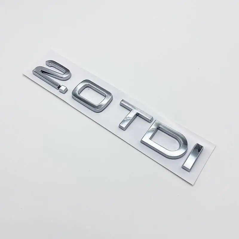 Автомобиль 3D ABS 2,0 3,0 TDI Багажник с буквами логотипа смещения значок эмблема silver 2.0TDI