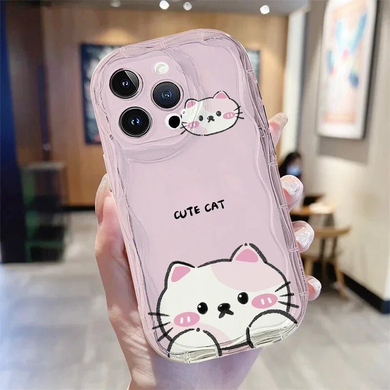 Розовый чехол для Xiaomi Mi 15 с котиком S20655