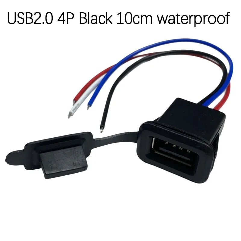 ChengHaoRan USB A USB C разъем 2/4-контактный USB A 4P Black E