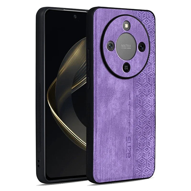Классический цветной кожаный чехол для Honor Фиолетовый, Сиреневый, Light purple, For Honor X9A
