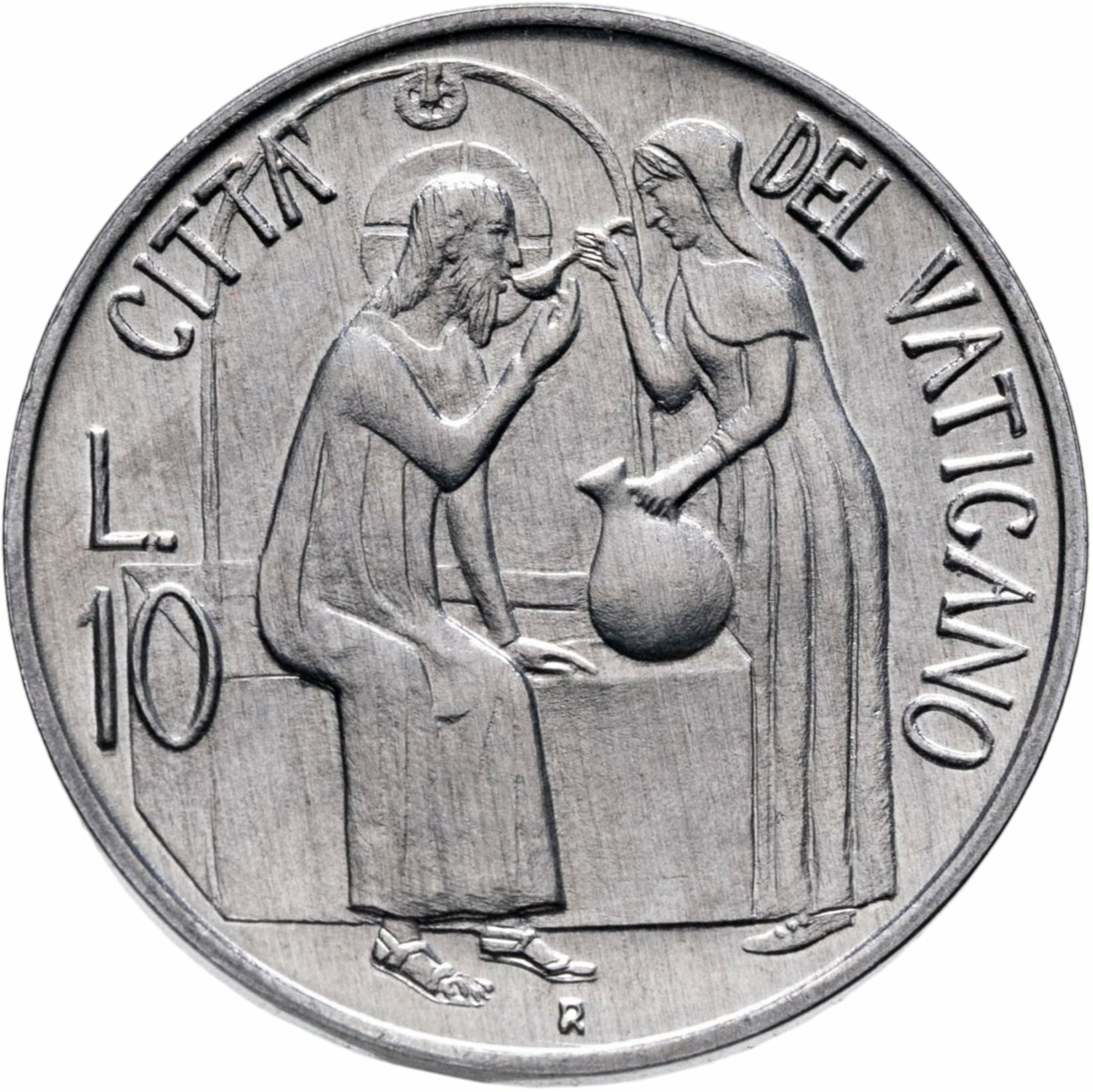 Ватикан 10 лир lire 1981, Алюминий, в сохранности UNC