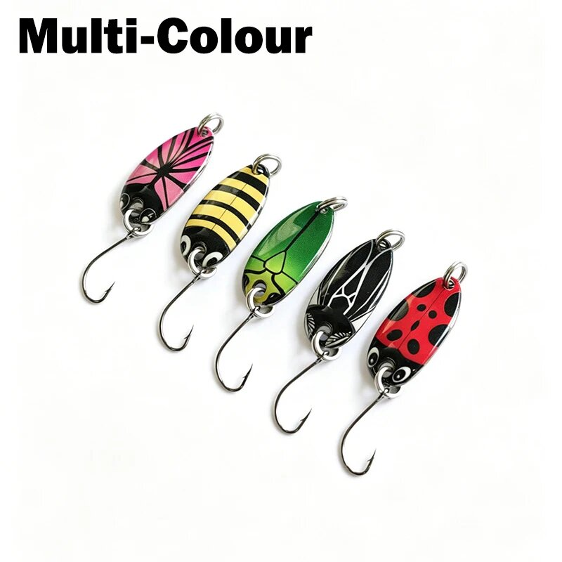 OUTKIT Металлические блесны-ложки для рыбалки 5 шт. 1.5g, Multi-Colour