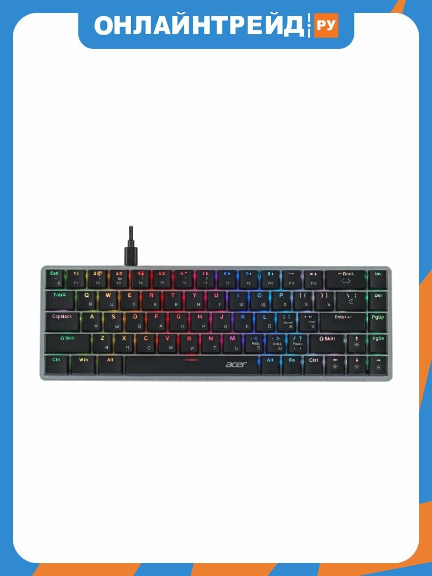 Клавиатура Acer OKW302 (серебристый/черный)
