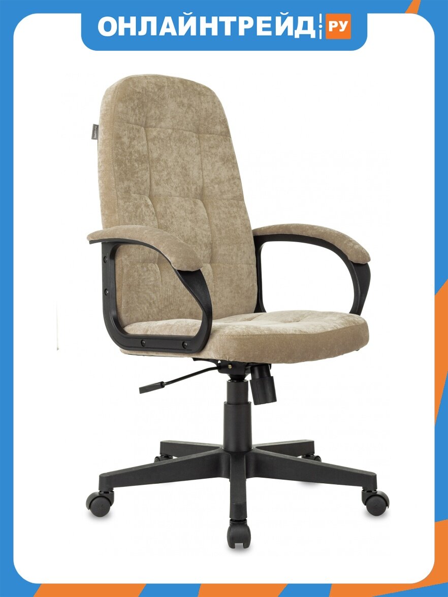 Кресло руководителя Бюрократ CH 002 Fabric песочный Light-21