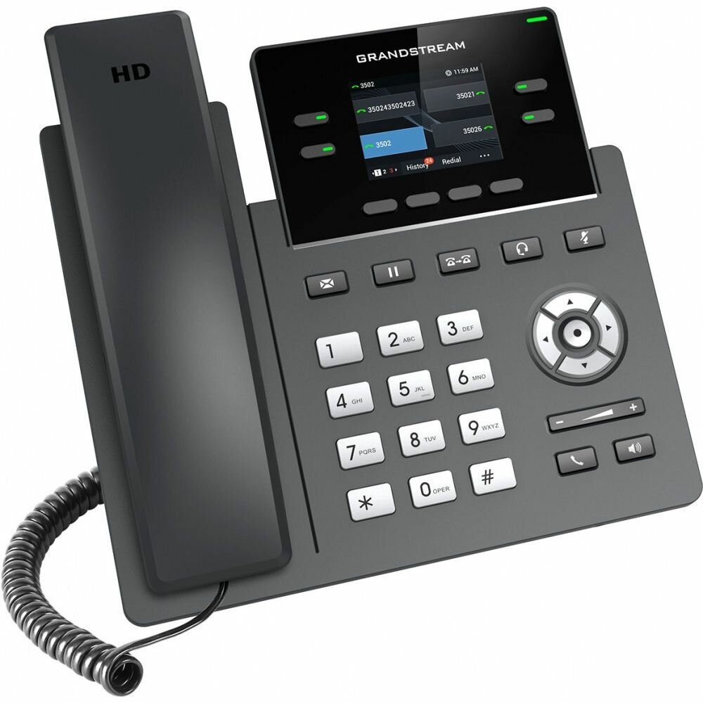 IP-телефон Grandstream GRP-2612 чёрный для офисной телефонии