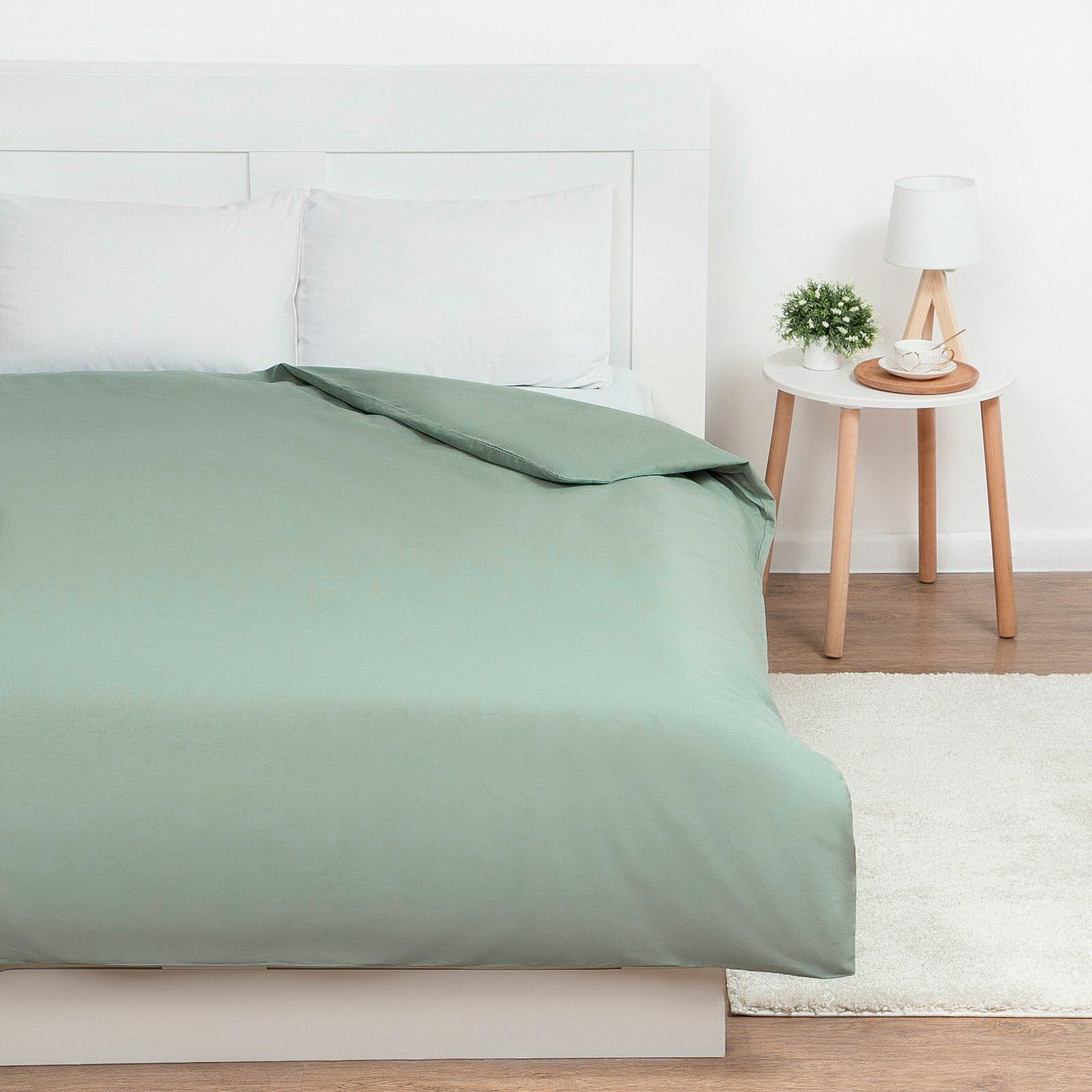 Пододеяльник евро Plain collection, 200x215 см, поплин, зелёный