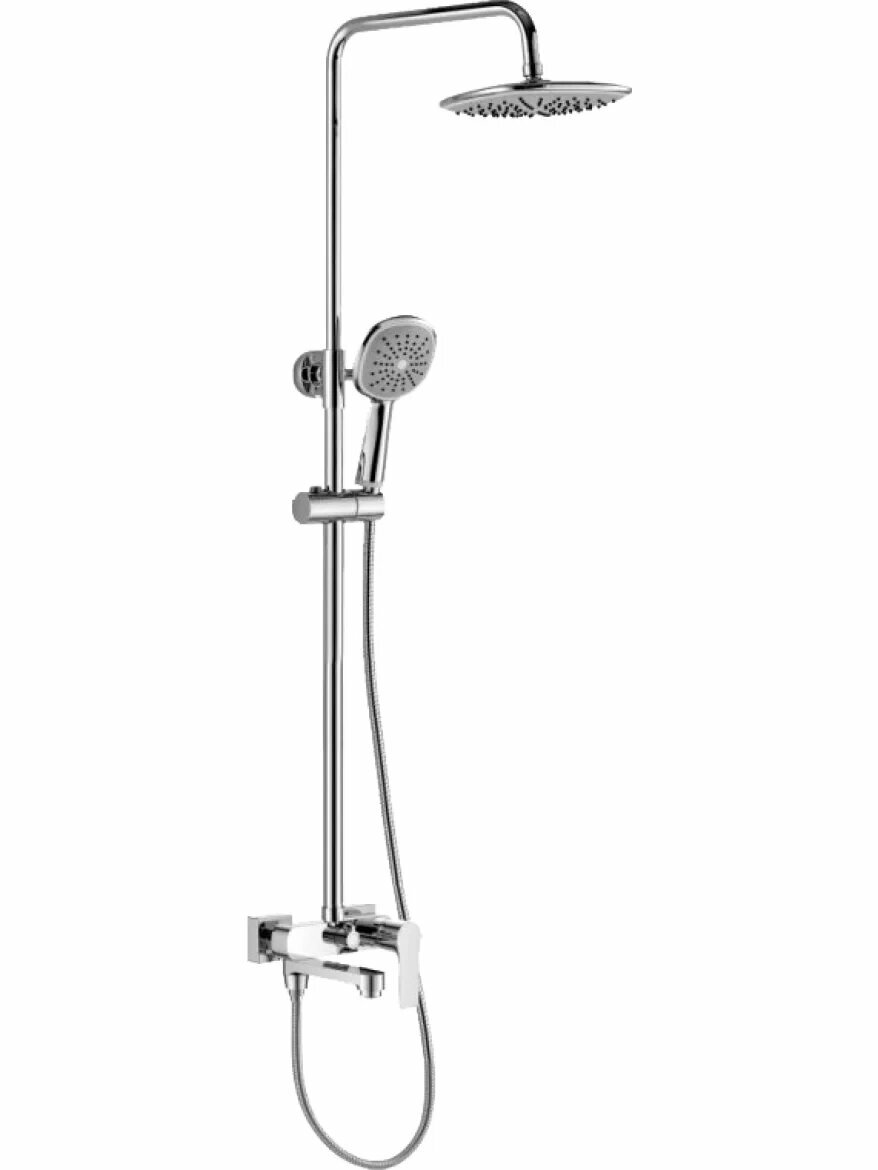 Душевая стойка Haiba HB2401 хром, Латунь, глянцевая, рычажное, 150×40×30 см