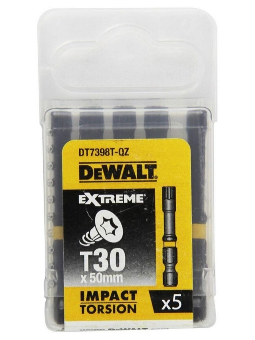 Биты ударные для шуруповерта Dewalt DT7398T T30х50мм, 5шт