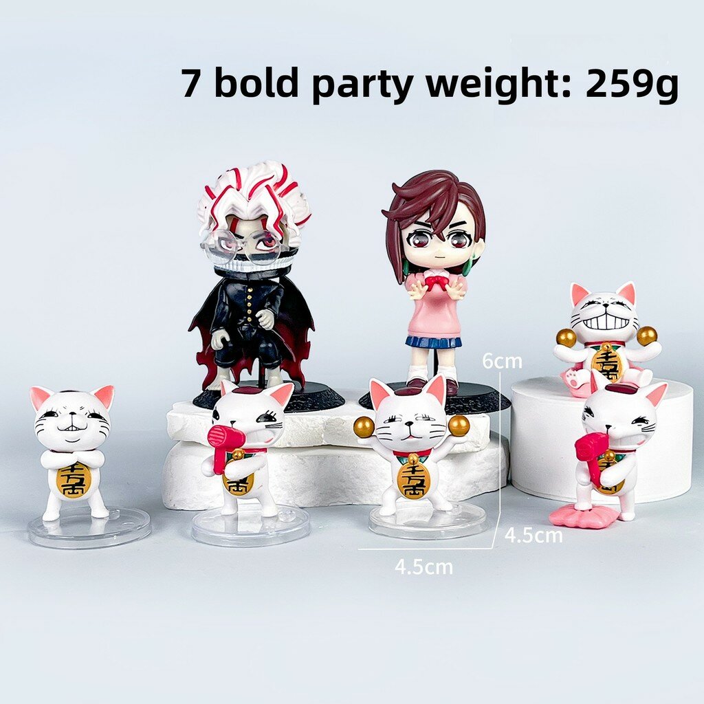 Dan da dan pvc коллекционная фигура аниме фортуна кот с 2d дизайном для фанатов и любителей декора стиль 3