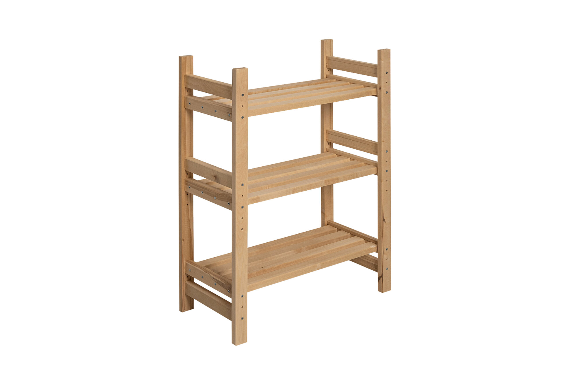Стеллаж напольный Нонтон, 58x28x70,4 см, c 3-я полками, из массива берёзы