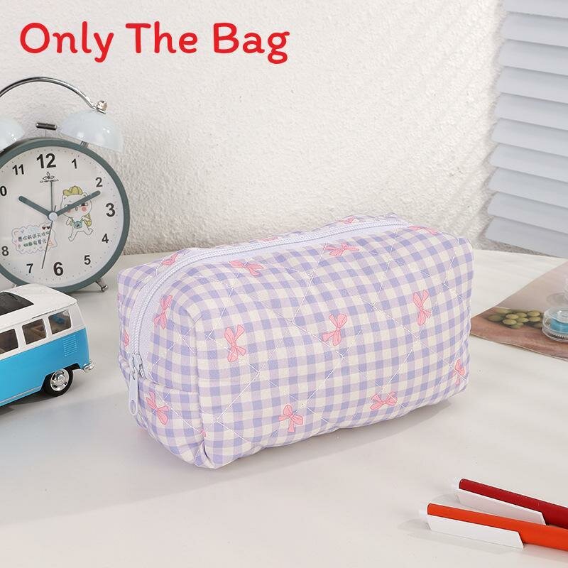 Chic compact pencil box with highgloss finish for home and school storage, purplebow